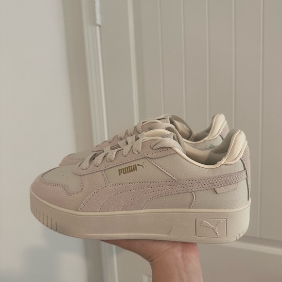 Puma | Shoes | Puma Beige Platform Sneakers | Poshmark